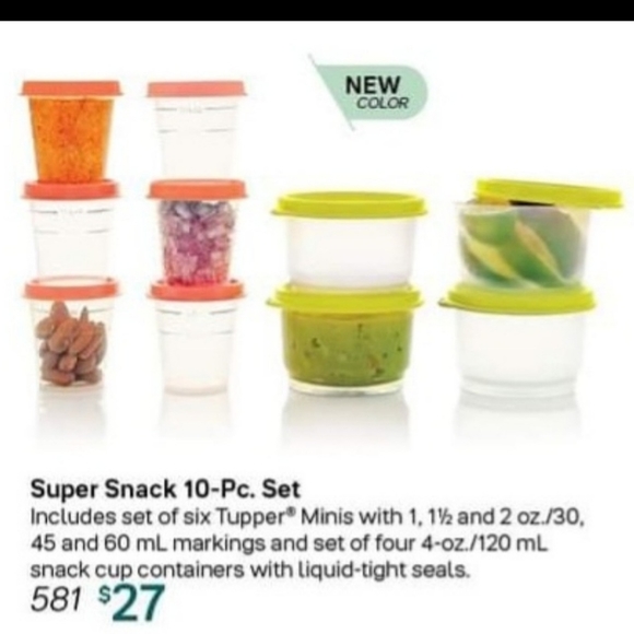 Tupperware | Kitchen | Tupperware Pc Snack Cups | Poshmark